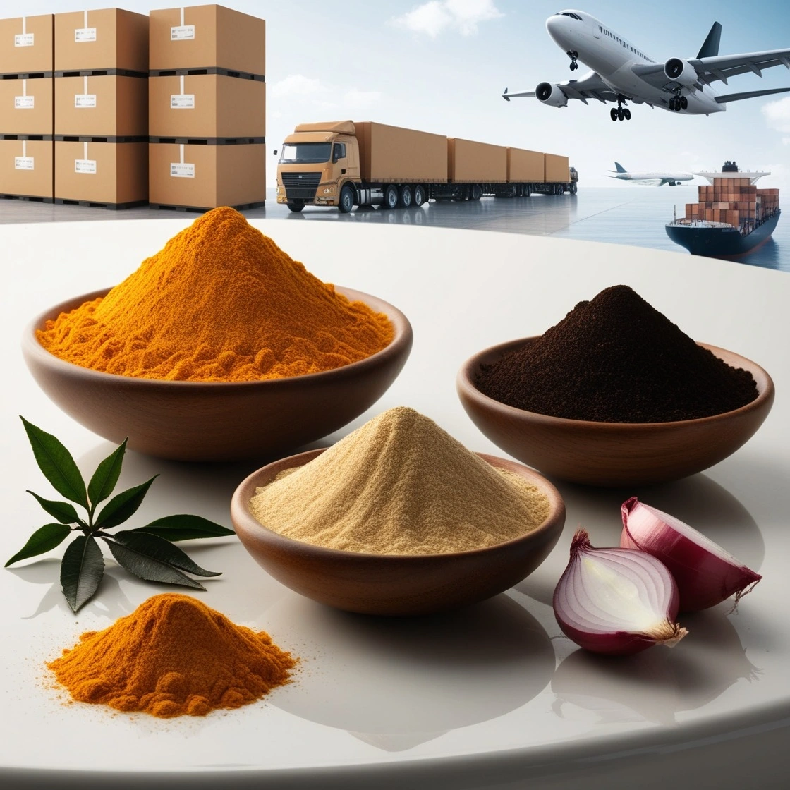 Export Quality Turmeric, Onion & Black Tea Powder from India